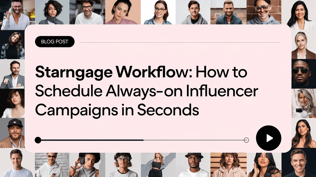 StarNgage Workflow: How to Schedule Always-On Influencer Campaigns in ...